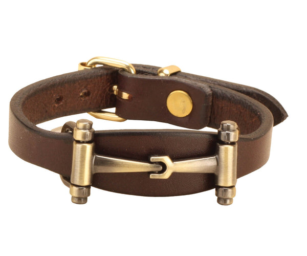 leather snaffle bracelet